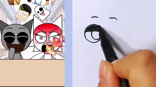 杰伦格林简笔画 卡通画