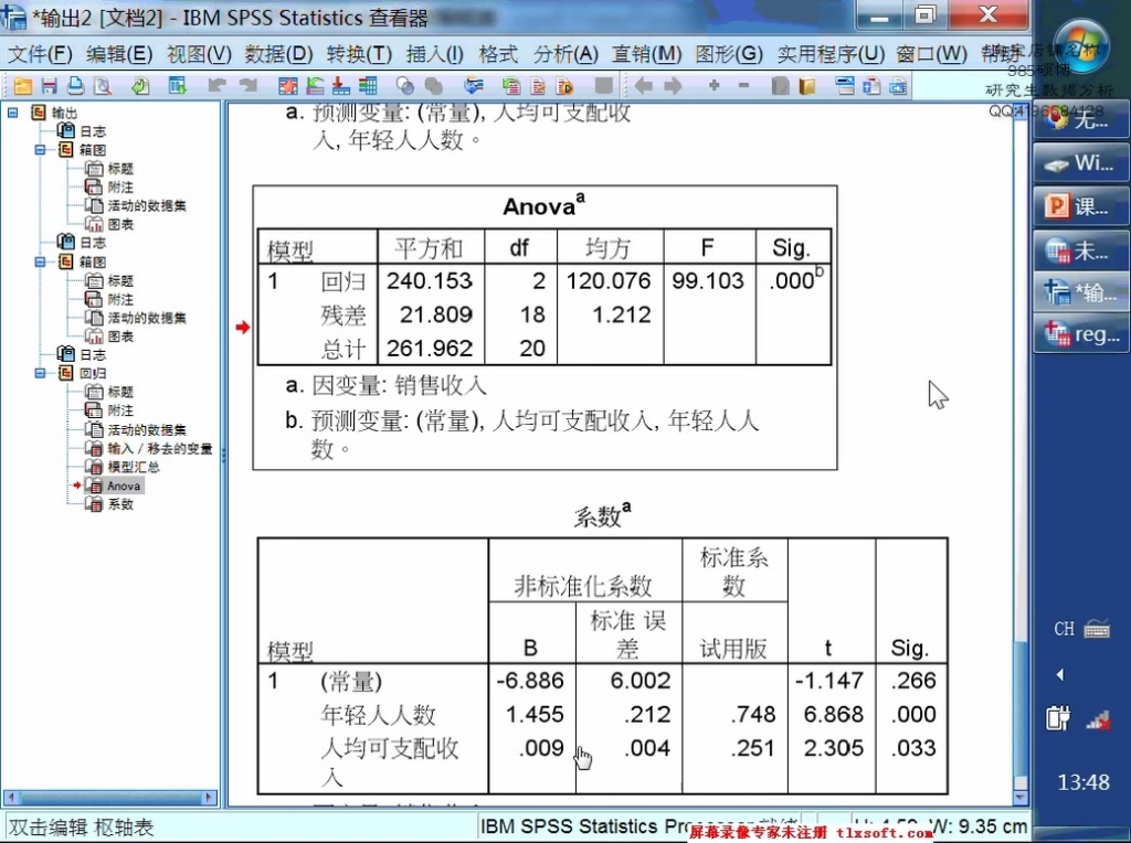 SPSS教程14.回归分析