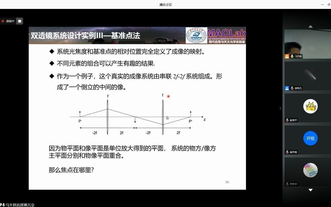 2020.8.14高斯系统成像,近轴光线追迹(上)