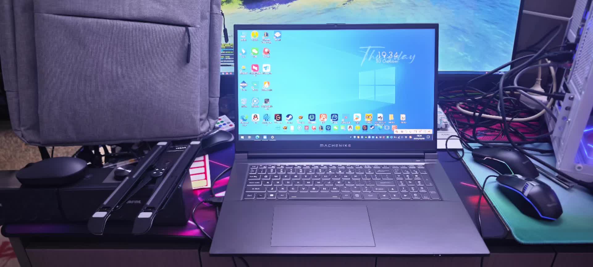 17.3寸i7大屏直播笔记本全套2887嘎,海尔机械师,i7 11800H处理器,16G...