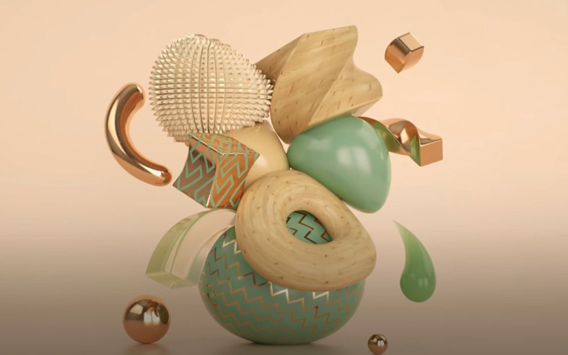 C4D教程:在C4D中使用变形器制作抽象图形艺术动画 中文字幕
