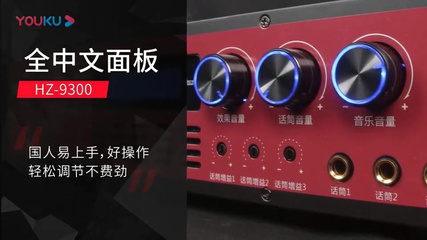 Hivi惠威 HZ-9300专业ktv功放卡拉OK会议防啸叫带混音器