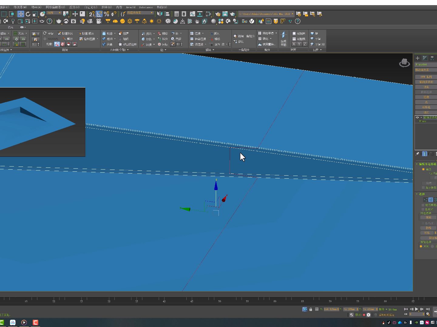 3dmax布线-5凹陷切角