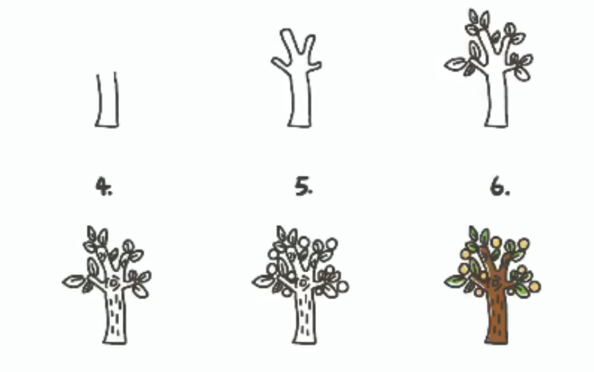 【简笔画】桂花树教程