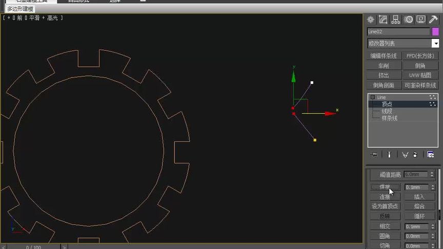 时进智慧学院3dsmax视频教程倒角 以及可渲染样条线(二)