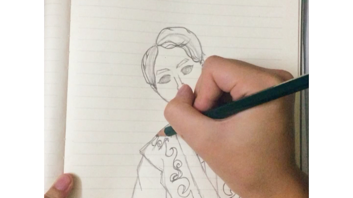 零基础简笔画:帮同学画自画像,结果画出了个蔡徐坤,鸡你太美!