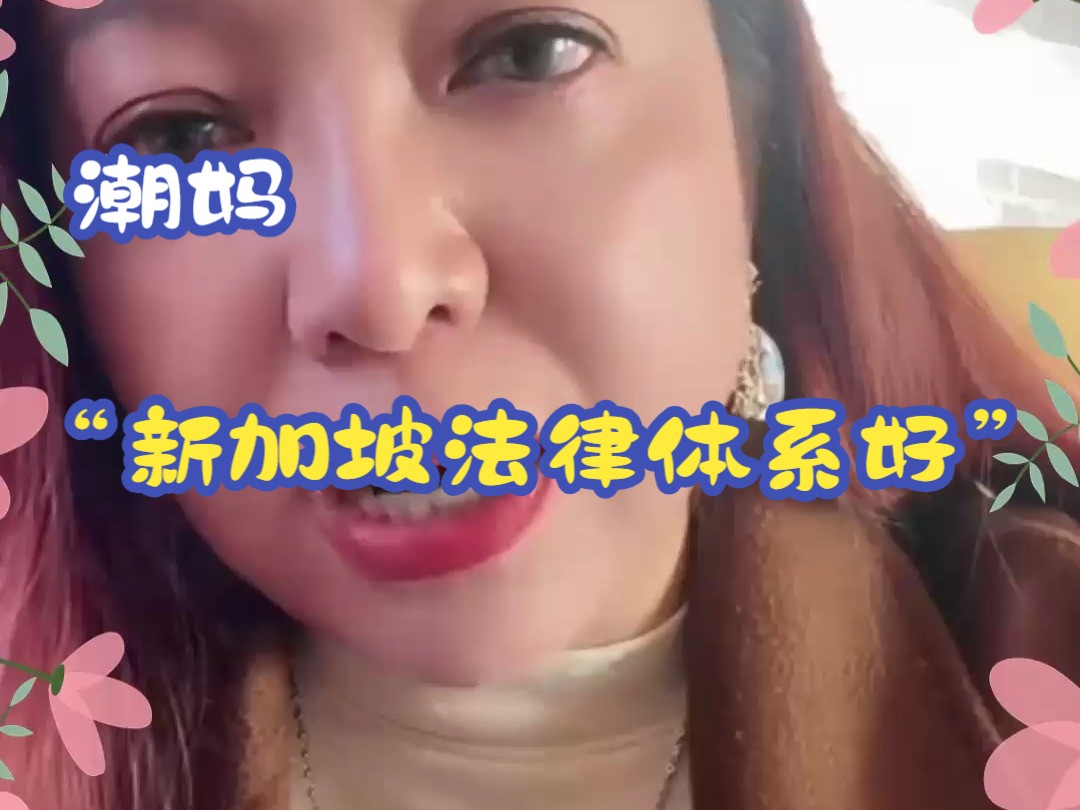 潮妈 慢脚11月13日(3)“我认为新加坡法律体系比较好”