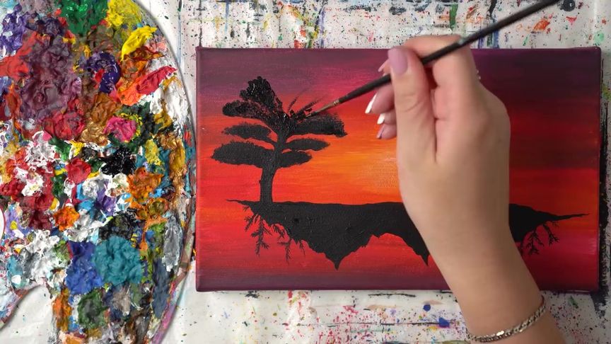 教你如何画出不一样的浪漫风景图,看到最后,我忍不住点了个赞!