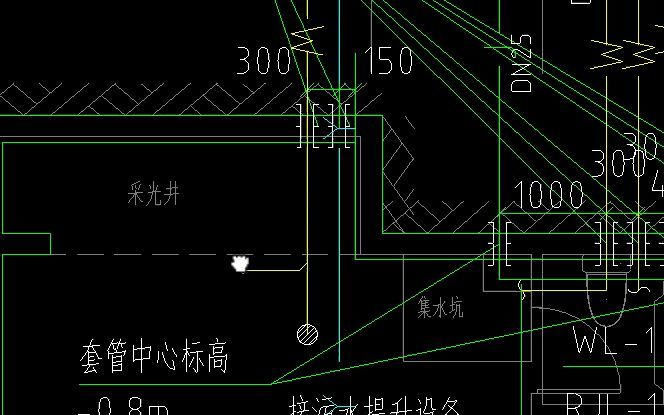 水电图纸地下室预埋套管大小以及预埋尺寸