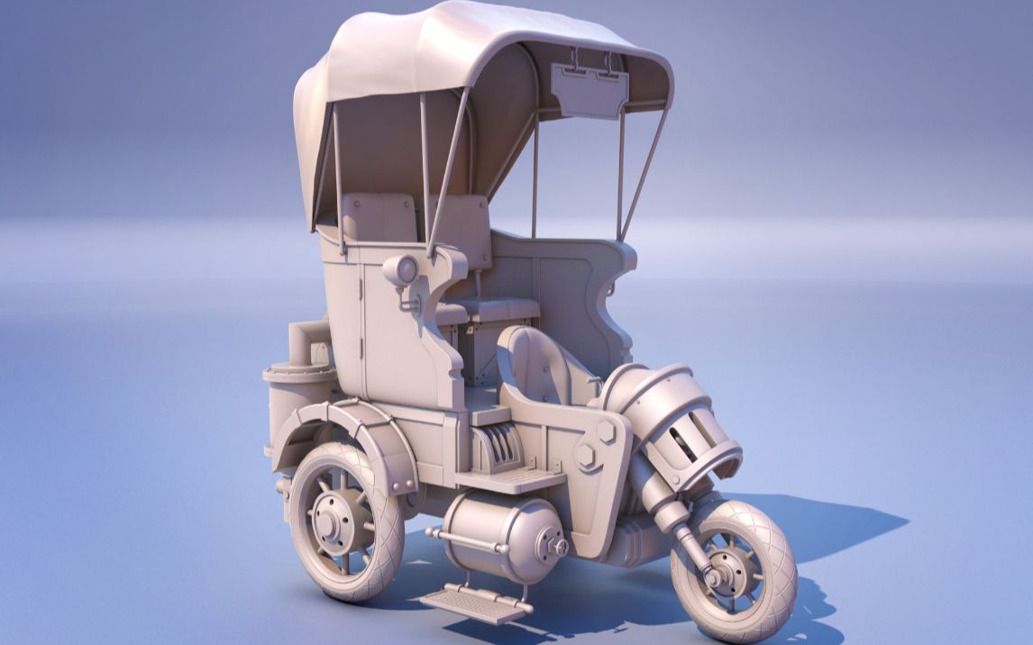 Maya建模--三轮车模型制作新手教程