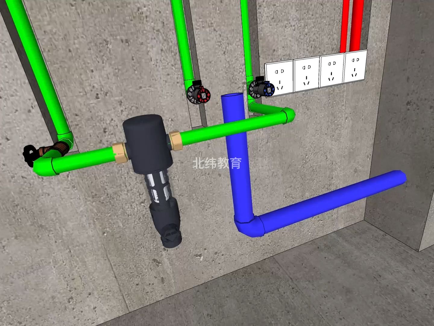 SU草图大师水电图