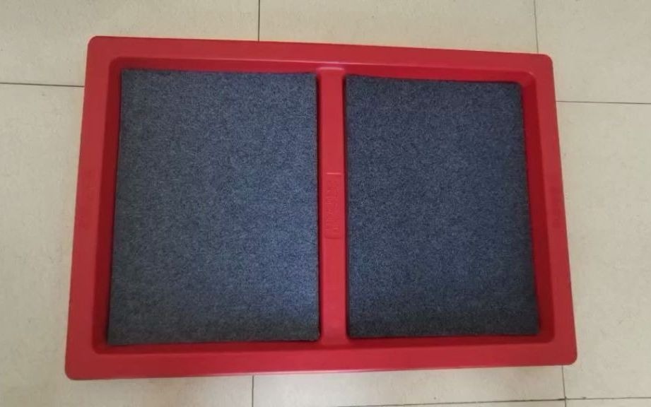 鑫佰加畜牧-养殖场消毒鞋槽 双位鞋底消毒池 工厂食堂消毒鞋盒