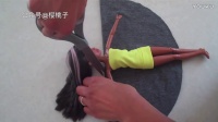 DIY教程-给芭比娃娃衣服之简易连衣裙