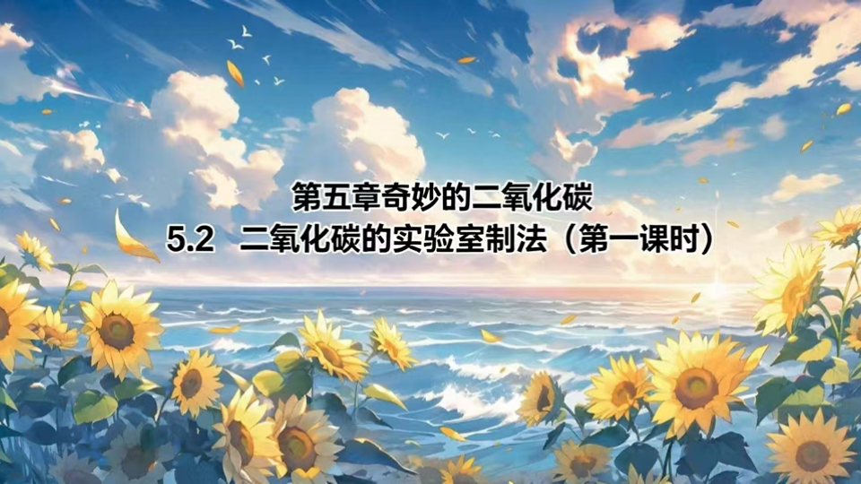 ...【沪教版】|第五章奇妙的二氧化碳 |5.2二氧化碳的实验室制法(第一...