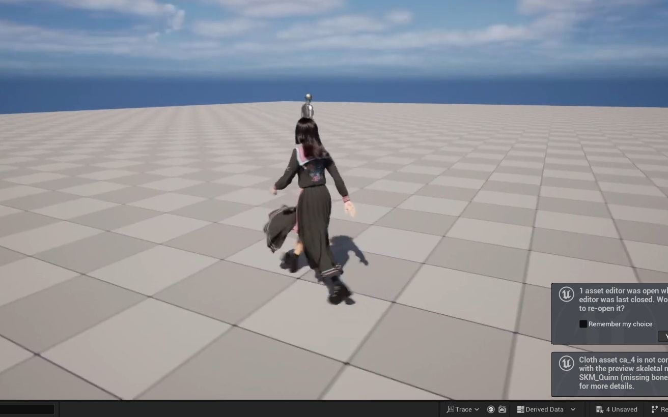 UE教程 | 用5.3的Panel Cloth Editor制作裙子的布料效果