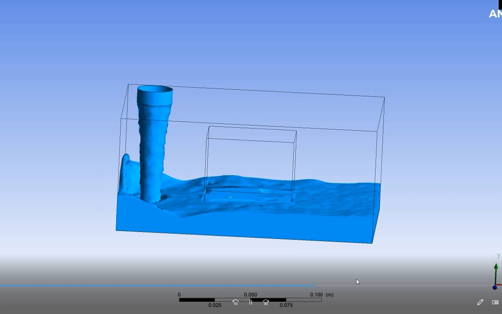 fluent 3D两相流--箱体注水