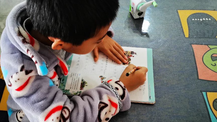 小学二年级硬笔书法,让老母亲汗颜!