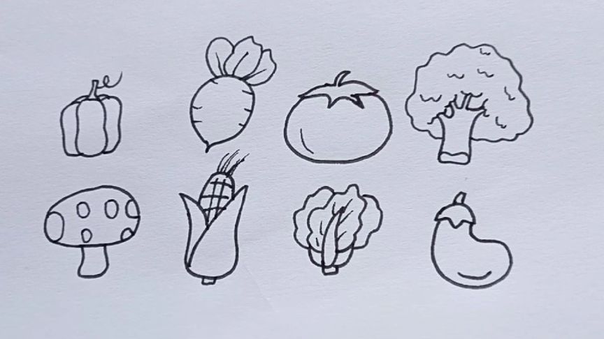 各种蔬菜简笔画