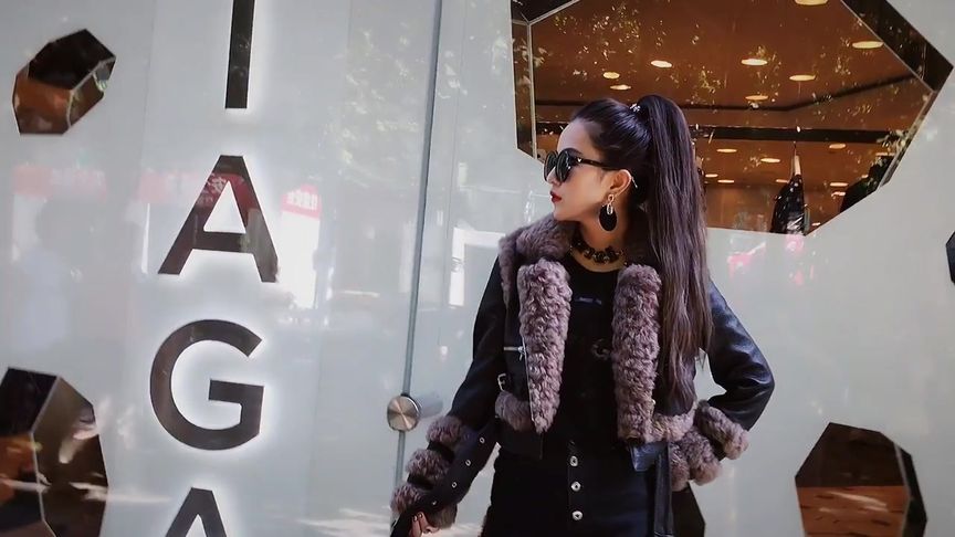 M家皮草 真皮皮衣女短款拼接羊羔毛个性皮衣外套显瘦长袖秋冬新款