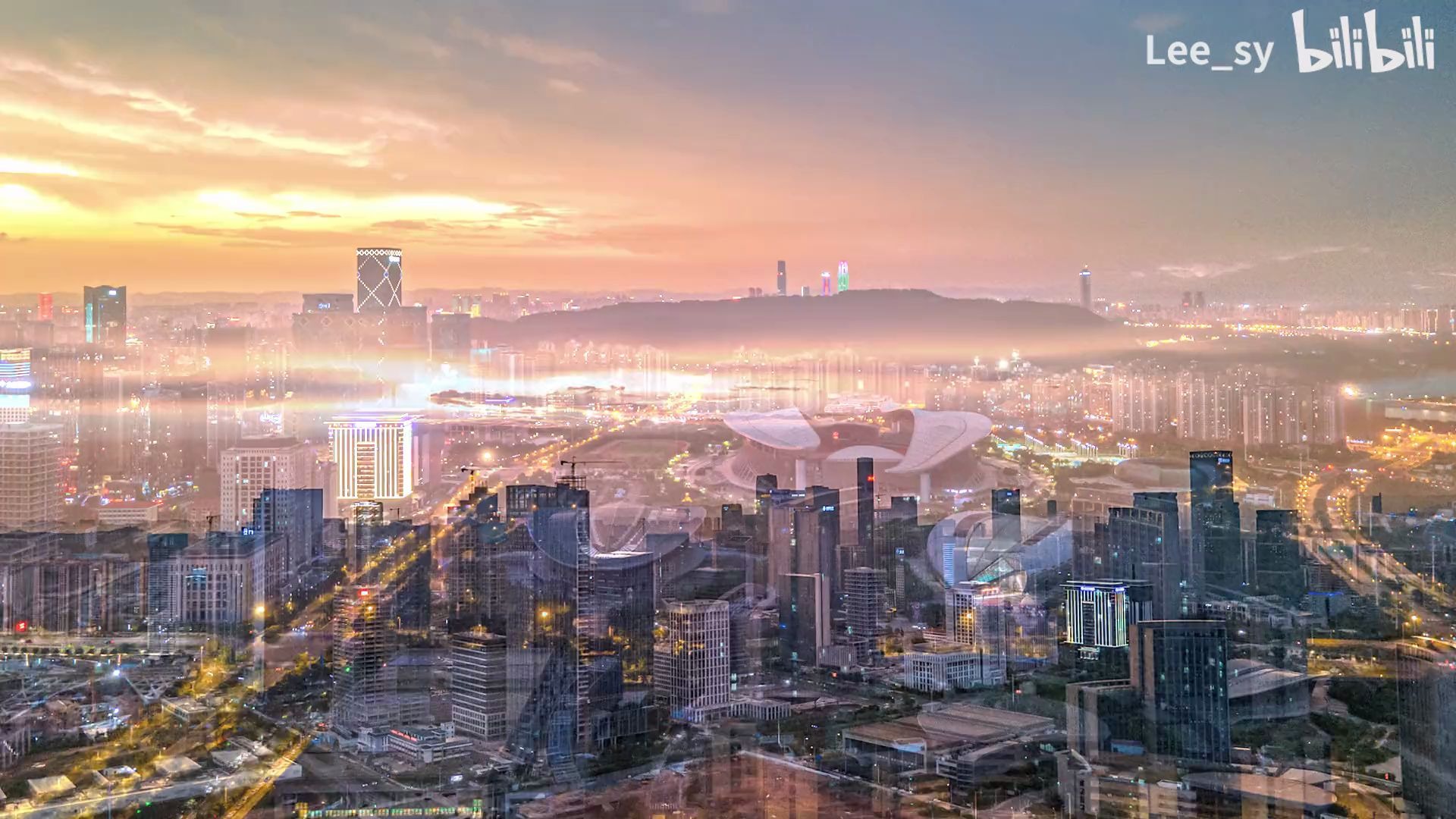 御MAVIC Air2落日夜间延时试拍,风太大有的画面果冻了(┬_┬)