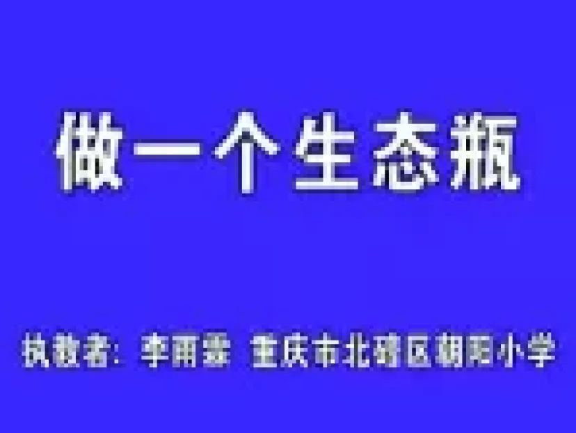 《做一个生态瓶》教科版_李老师 小学五年级科学优质课展示下册