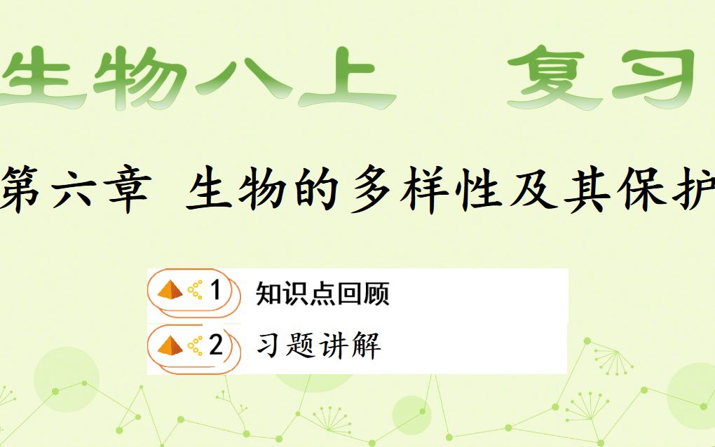 八上生物复习4 生物多样性及其保护