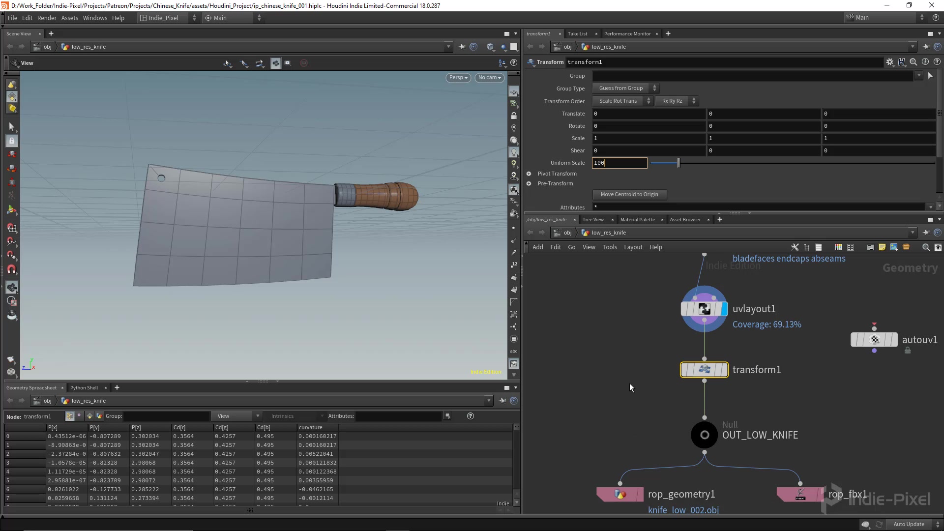 好菜刀,中国造,游戏建模还是牛!Houdini中国菜刀程序化建模实例制作...