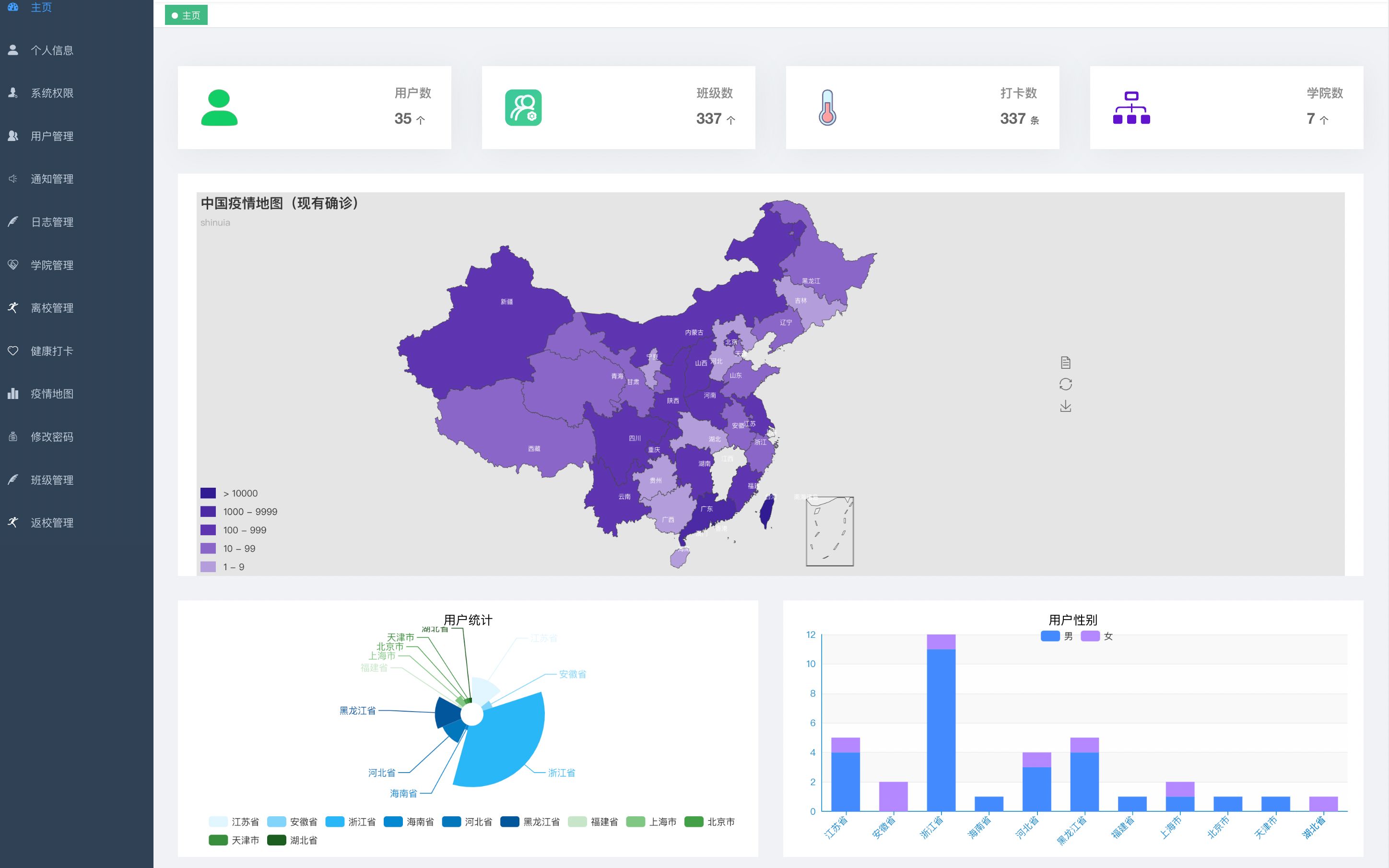 ...源码|健康打卡|返校|请假|百度API|短信验证码|疫情地图|mysql|python