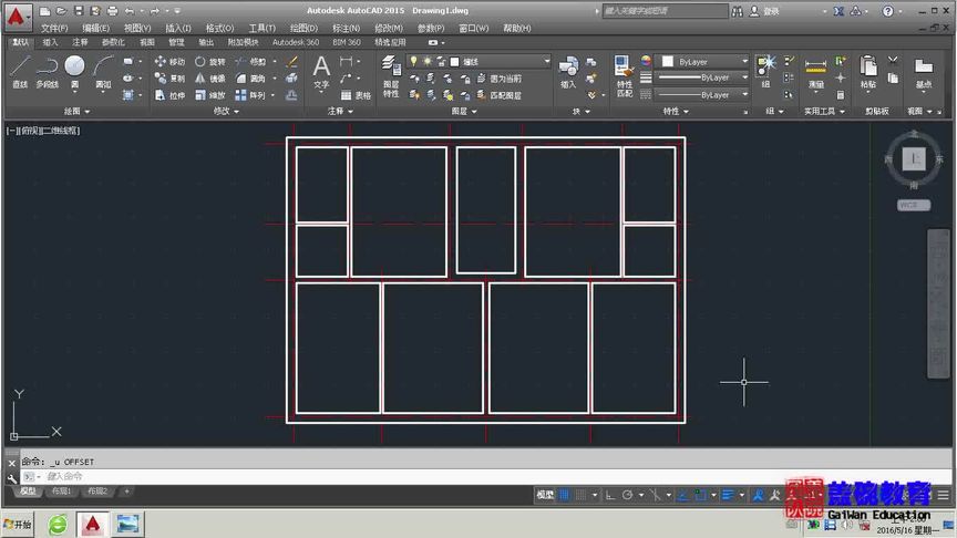 CAD 第45节:建筑施工平面图之门窗I
