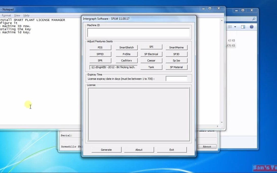 How to install smart plant license manager