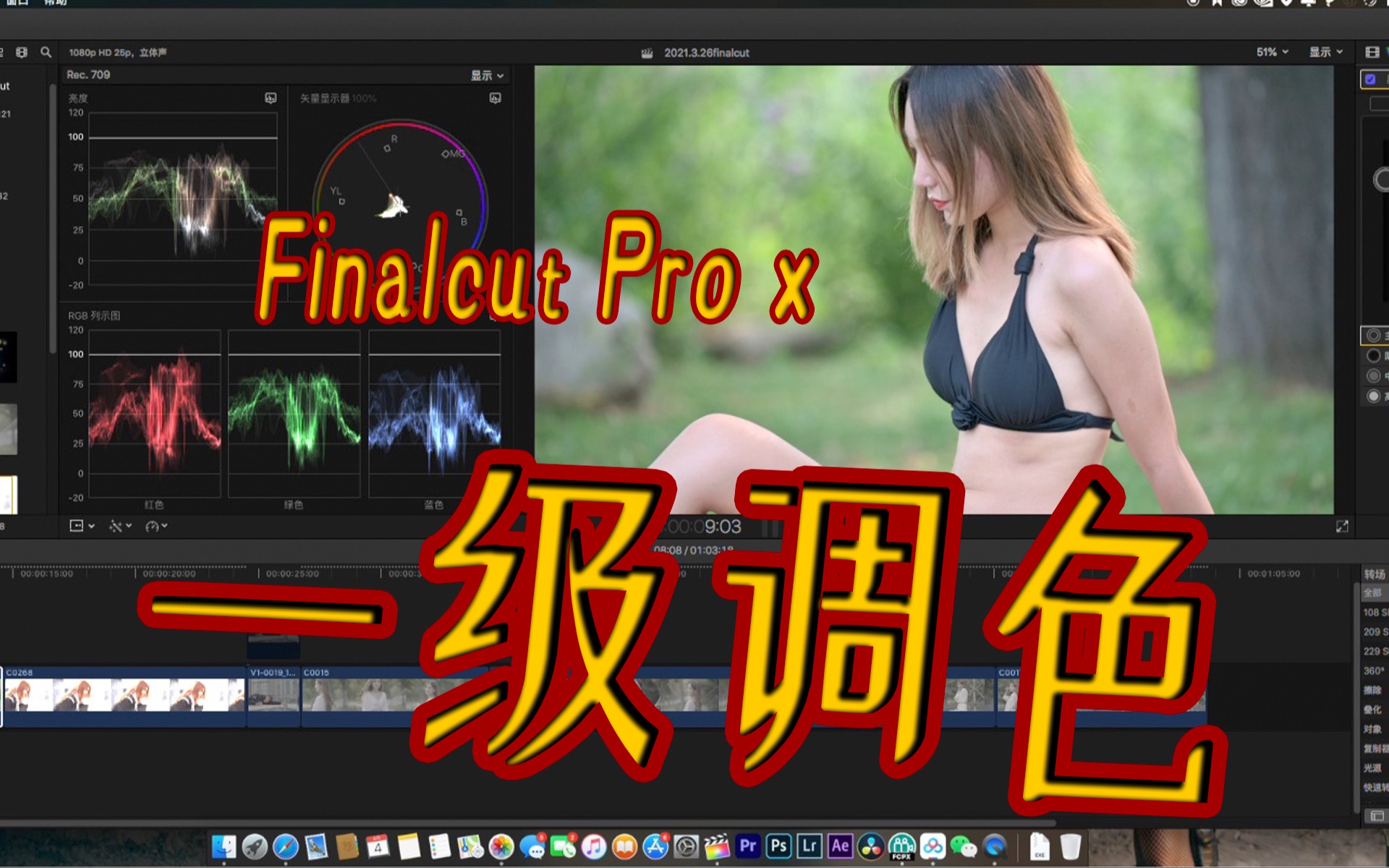 【摄影工坊】干货!如何在finalcut中快速进行一级调色(保姆级入门教程)...