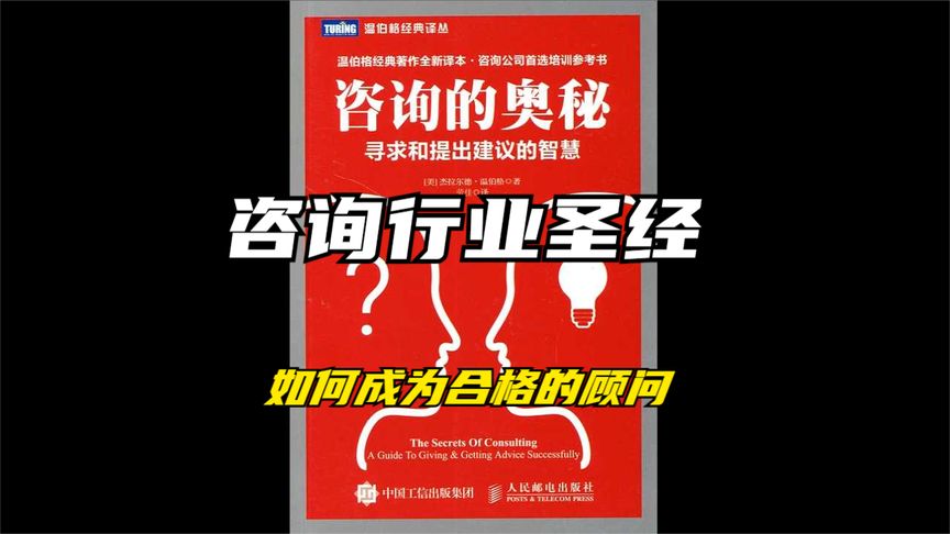 如何成为一名优秀顾问《咨询的奥秘》
