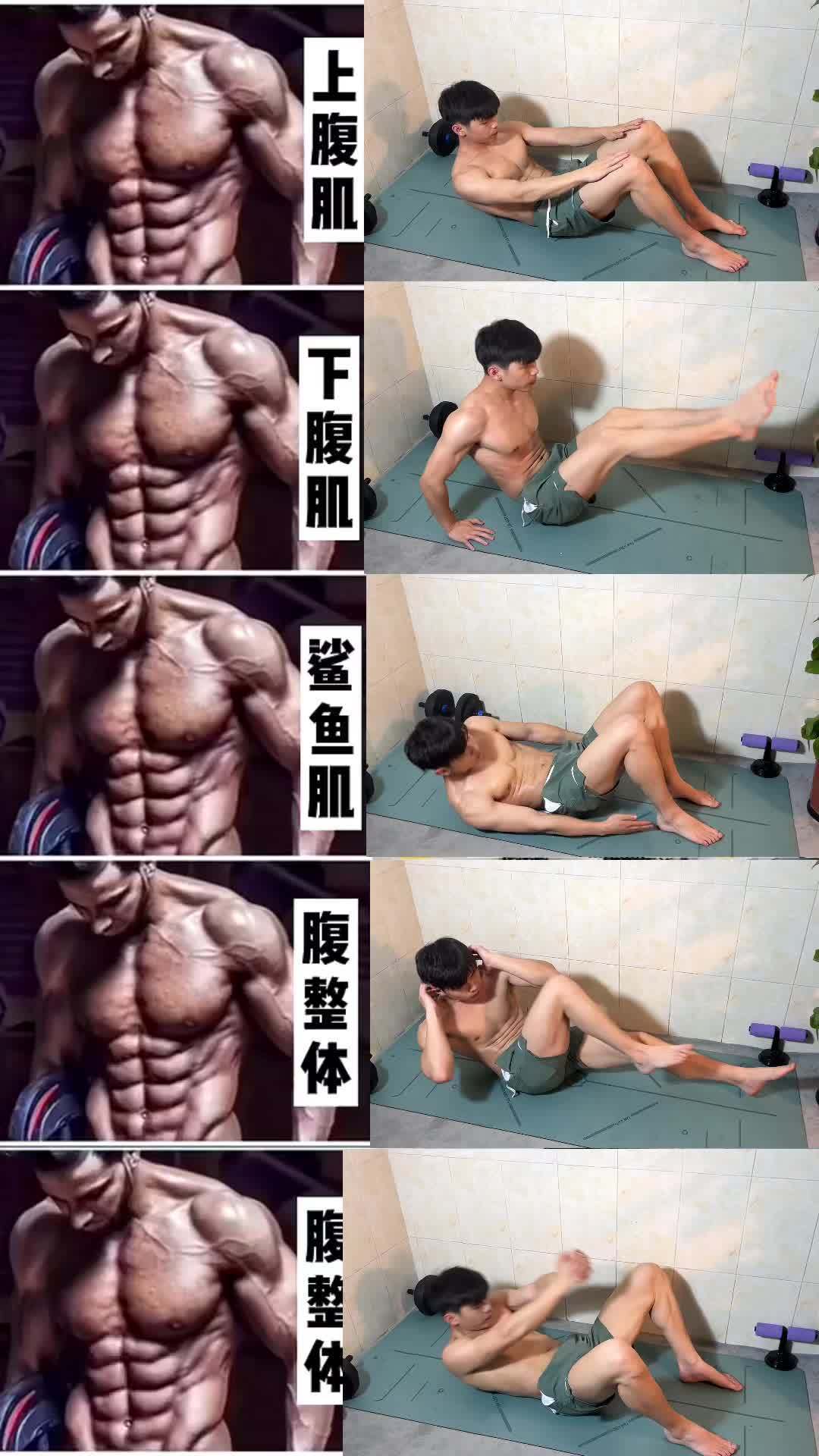 锻炼腹肌的动作