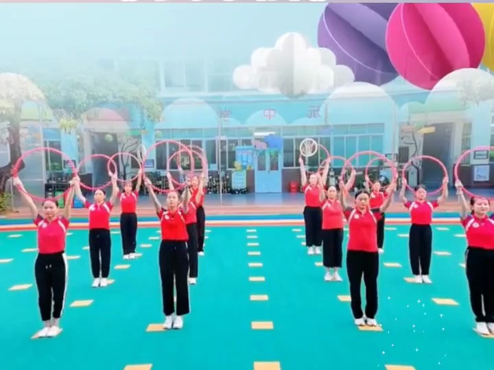 《呼啦圈操》幼儿园早操#运动会开幕式舞蹈#简单易学的集体舞蹈推荐...