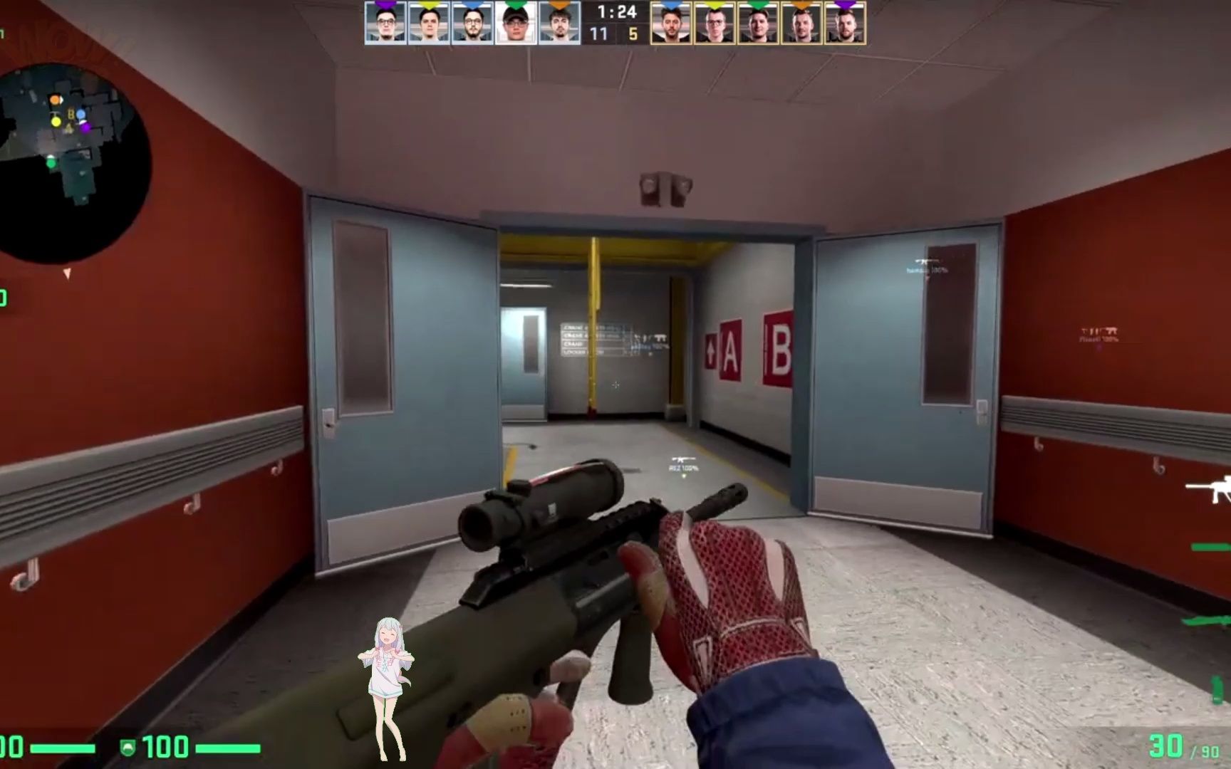 【CSGO】知名主播和国外职业选手精彩对局!