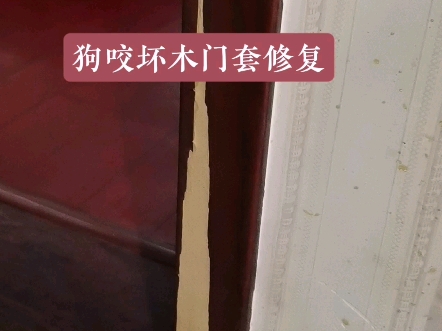 上海专业修复狗咬坏木门踢脚线木楼梯狗抓伤挠坏实木家具中古家具...