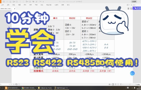 10分钟学会RS232 RS422 RS485如何使用