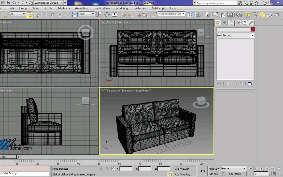 3DMAX沙发uv加褶皱
