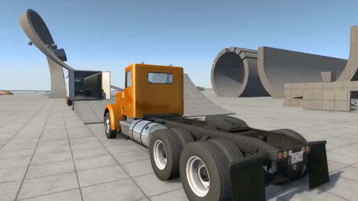 BeamNG.drive: 测试卡车的悬挂车祸模拟