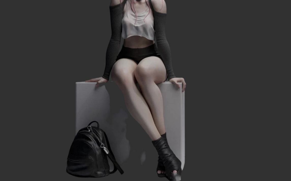 【3D】自制长腿大凶御姐,把老婆放进电脑!zbrush次世代女性人物角色...