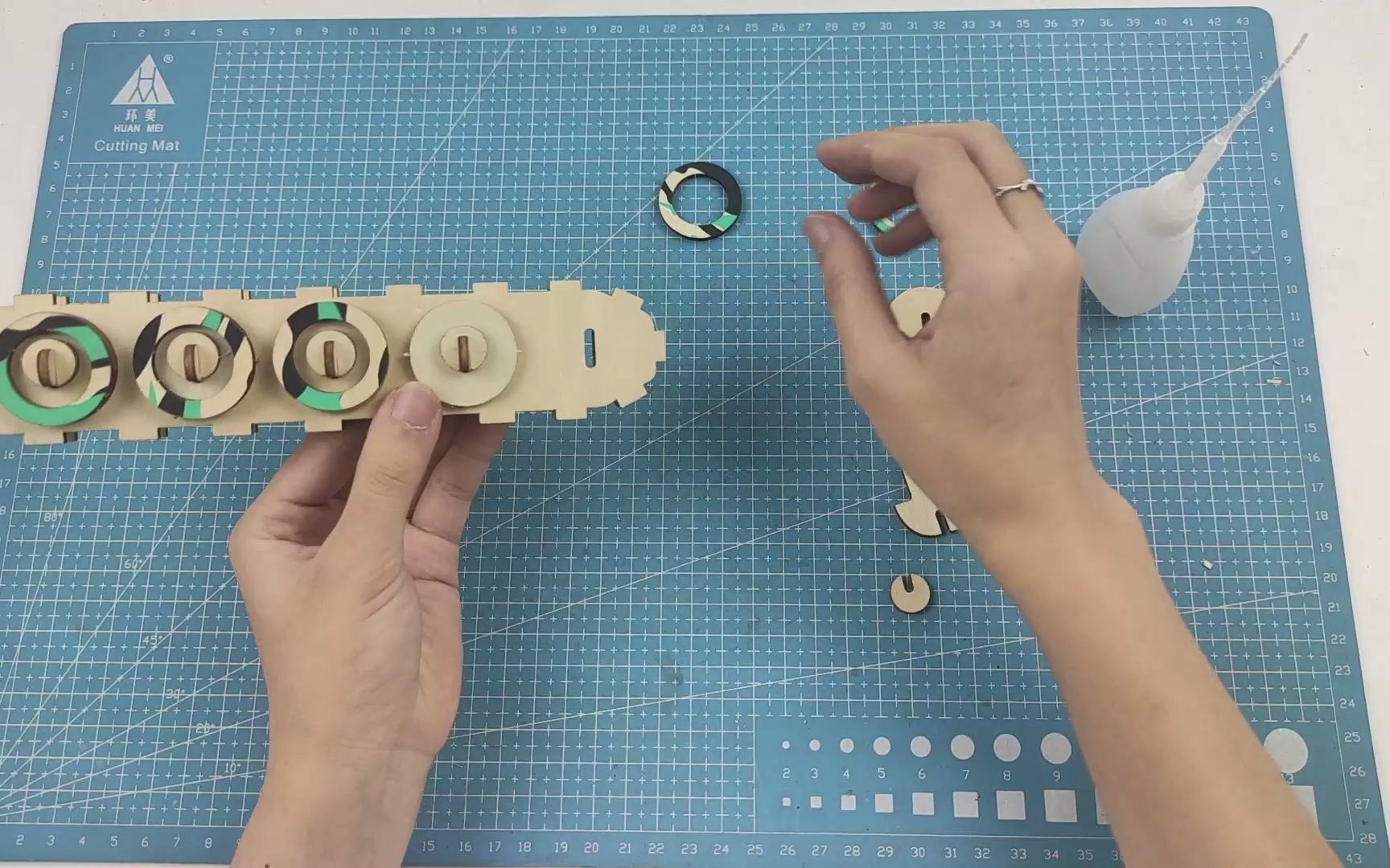 M1主战坦克 3D木质立体拼图拼装制作教程