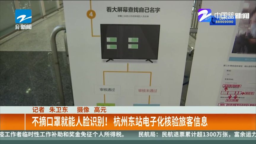 不摘口罩就能人脸识别! 杭州东站电子化核验旅客信息