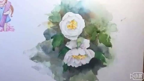 【绘画教程】两分钟学会洁白美丽的水彩花卉!