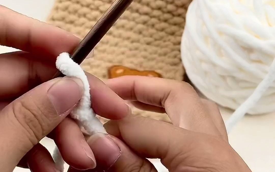 零基础新手织围巾教程慢动作全过程,织围巾起针接线收针教程,织围巾...