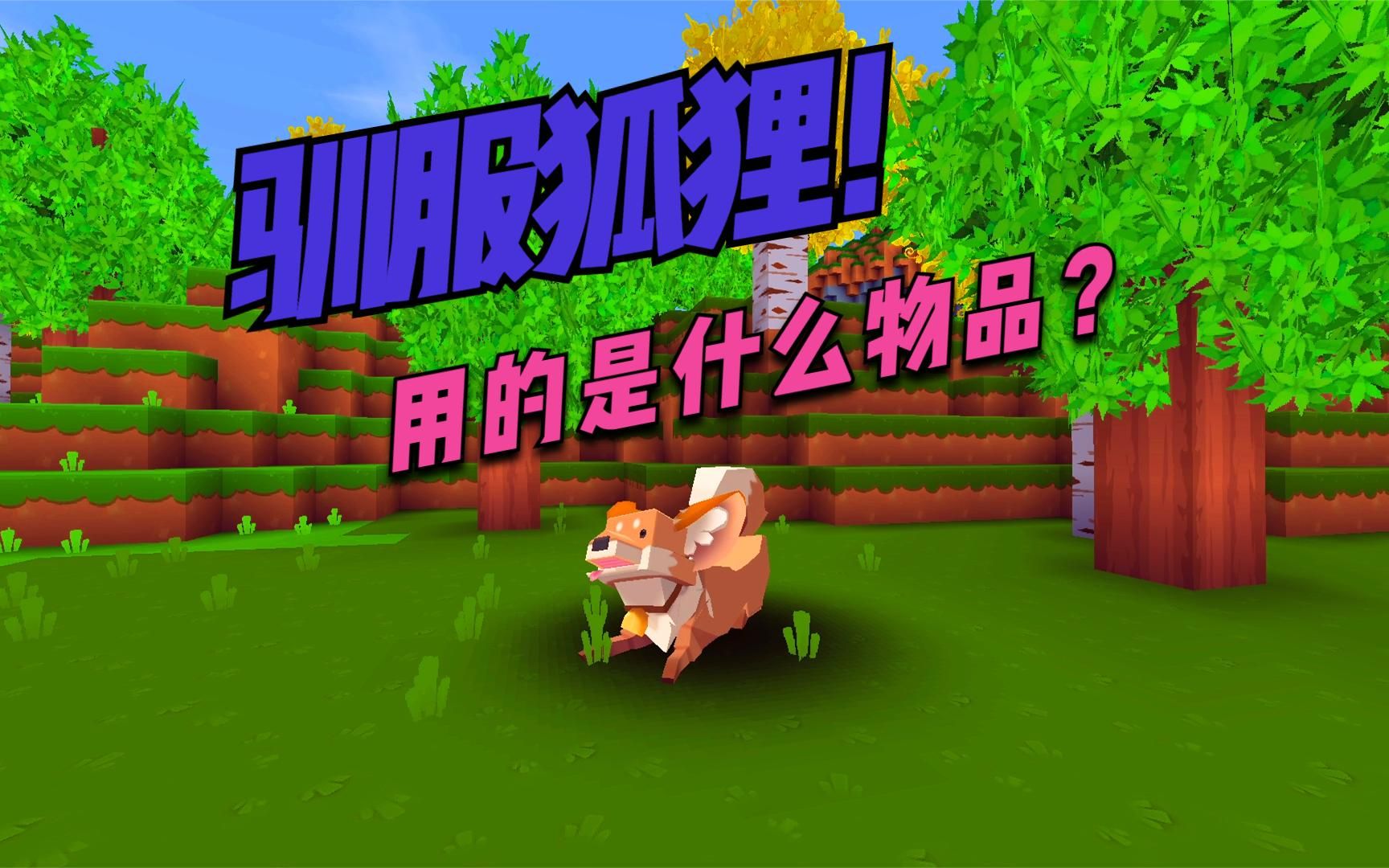 迷你世界:驯服野生狐狸,用到的物品,居然是烤鸡!