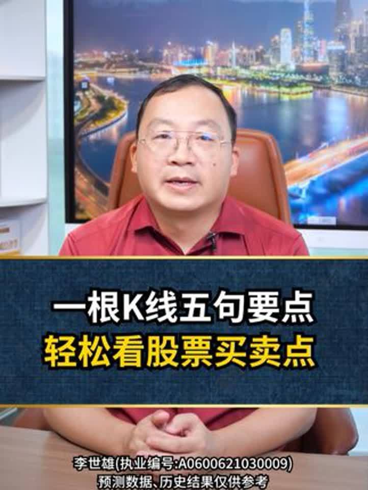 一根K线五句要点,轻松看股票买卖点!投资