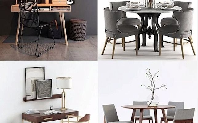 28套餐厅桌椅沙发C4D模型创意场景3D模型素材室内设计元素