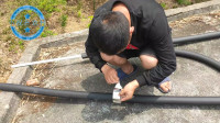 小伙3楼安水管,联塑pvr质量也不怎么样嘛,都化掉了