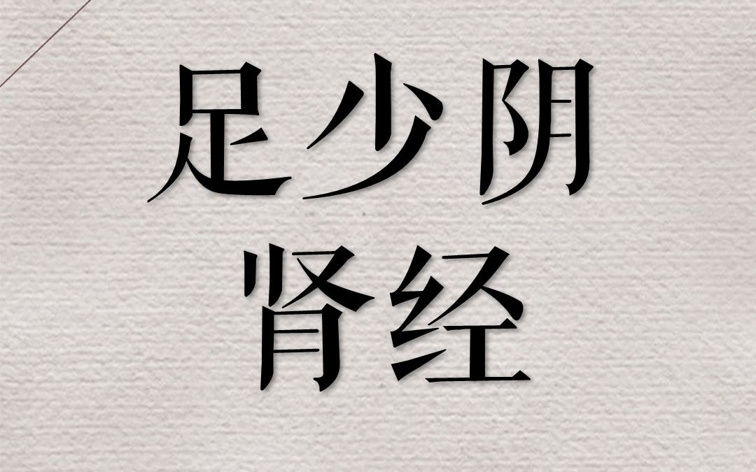 足少阴肾经——穴位定点图解