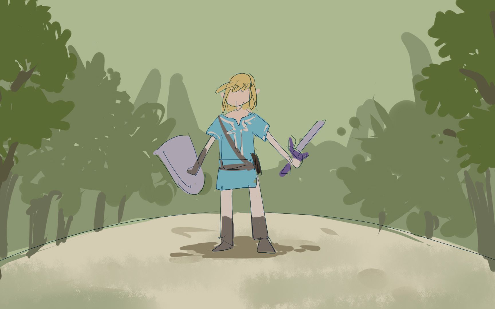 【塞尔达传说/BOTW同人动画】来浪费30秒看林克走路